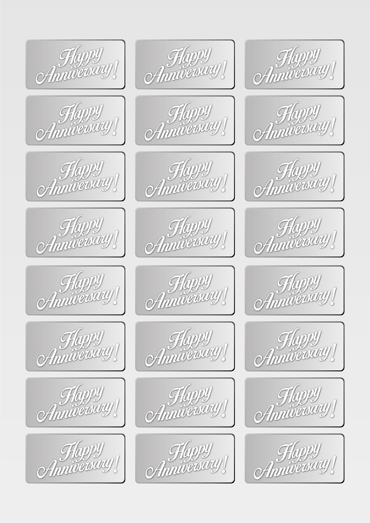 [Pack of Transfer Sheets] Happy Anniversary! Chocolate Transfer Sheets ...