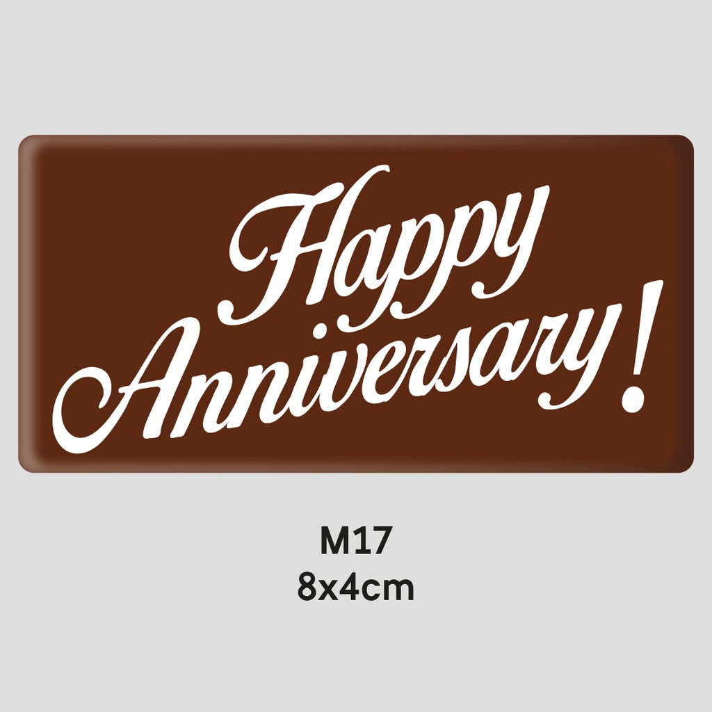 [Pack of Transfer Sheets] Happy Anniversary! Chocolate Transfer Sheets ...
