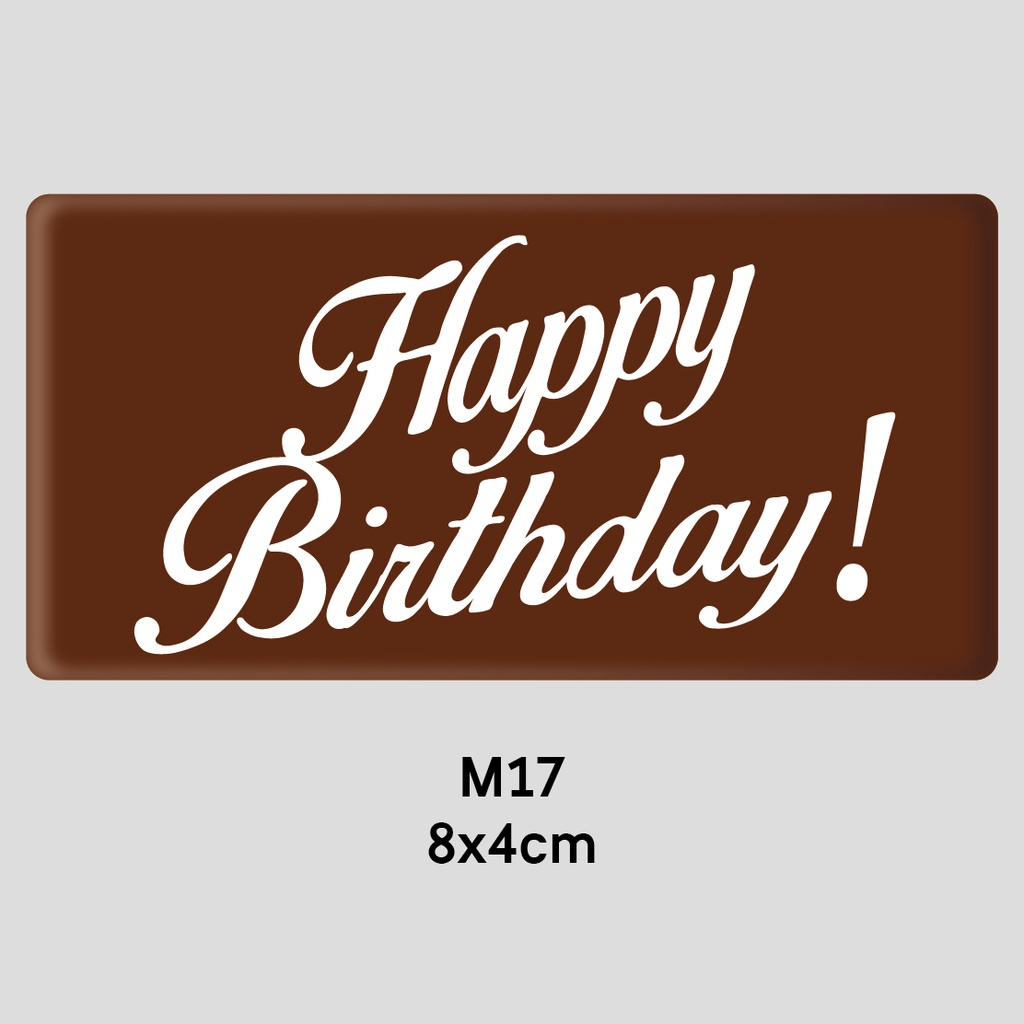 [Pack of Transfer Sheets] Happy Birthday! Chocolate Transfer Sheets ...