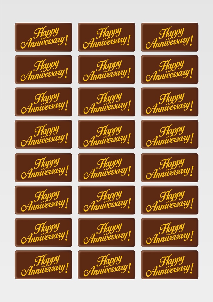 [Pack of Transfer Sheets] Happy Anniversary! Chocolate Transfer Sheets ...